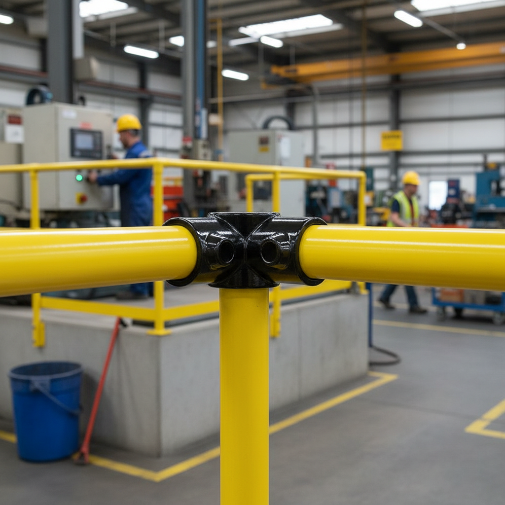 Premium 4 Way Cross Key Clamp for 42.4mm Tube - Black Powder Coated fo