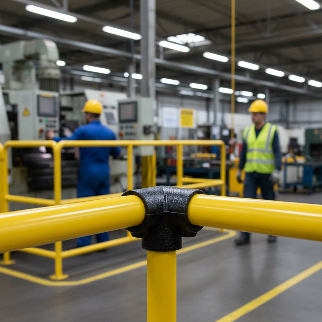 Premium 90° Three Way Top Rail Corner Key Clamp for 33.7mm Tube with D