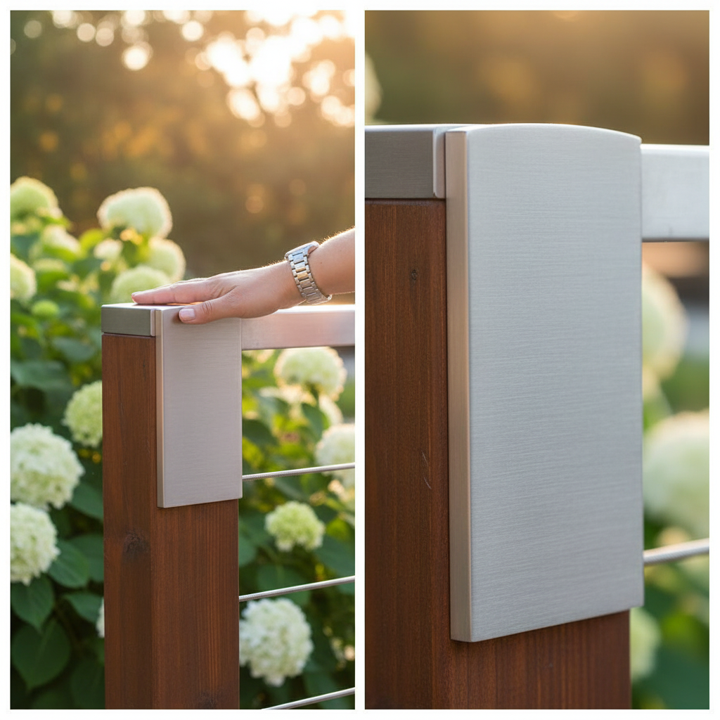 Premium Adjustable Aluminium Channel Side Fix Internal End Cap Right f