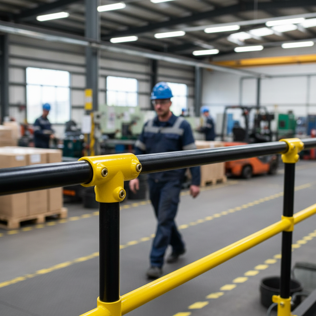 Premium Long Tee Key Clamp for 42.4mm Tube - Yellow Powder Coated Conn