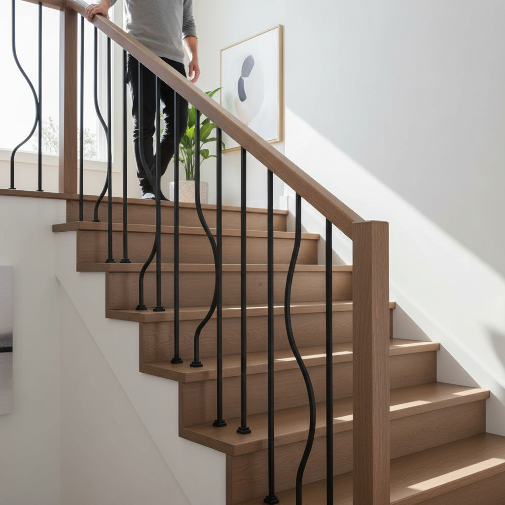 Premium Heavy Duty Bowed Baluster Plain Bar 12x12mm, 1000mm Length for