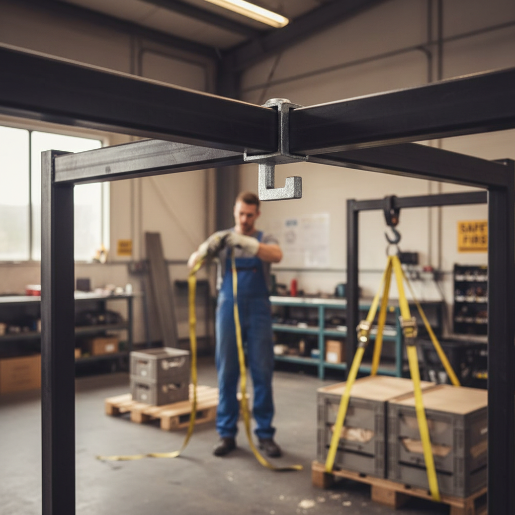 Premium Straight Hook Square Key Clamp for 40mm Box Section - Easy Acc