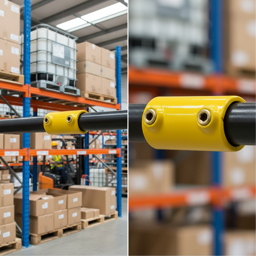 Professional Straight Joint Key Clamp for 48.3mm Tube - Yellow Powder