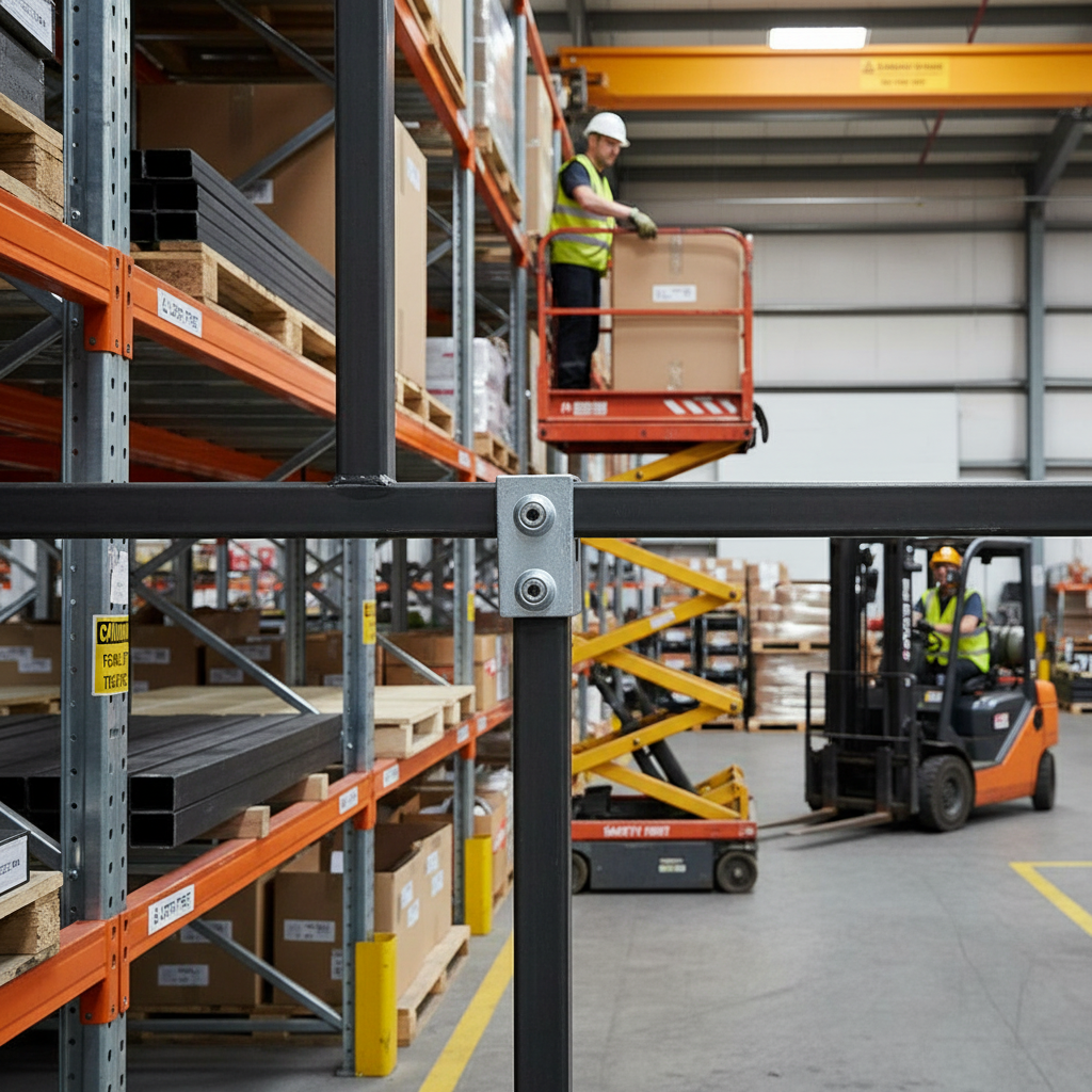 Premium Short Tee Square Key Clamp for 40mm Box Section - 90° Connecti