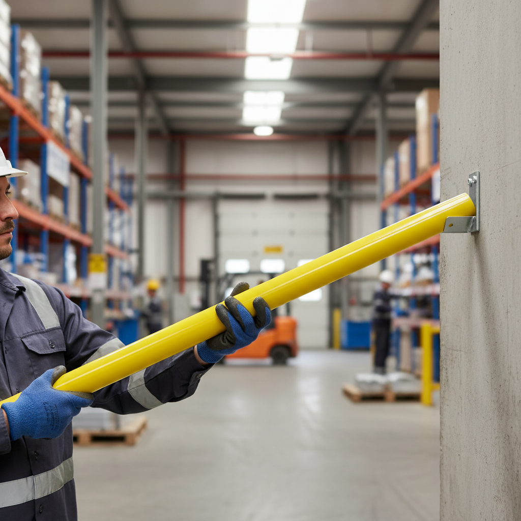Premium Yellow Powder Coated Steel Tube 1060mm Length, 48.3mm Diameter