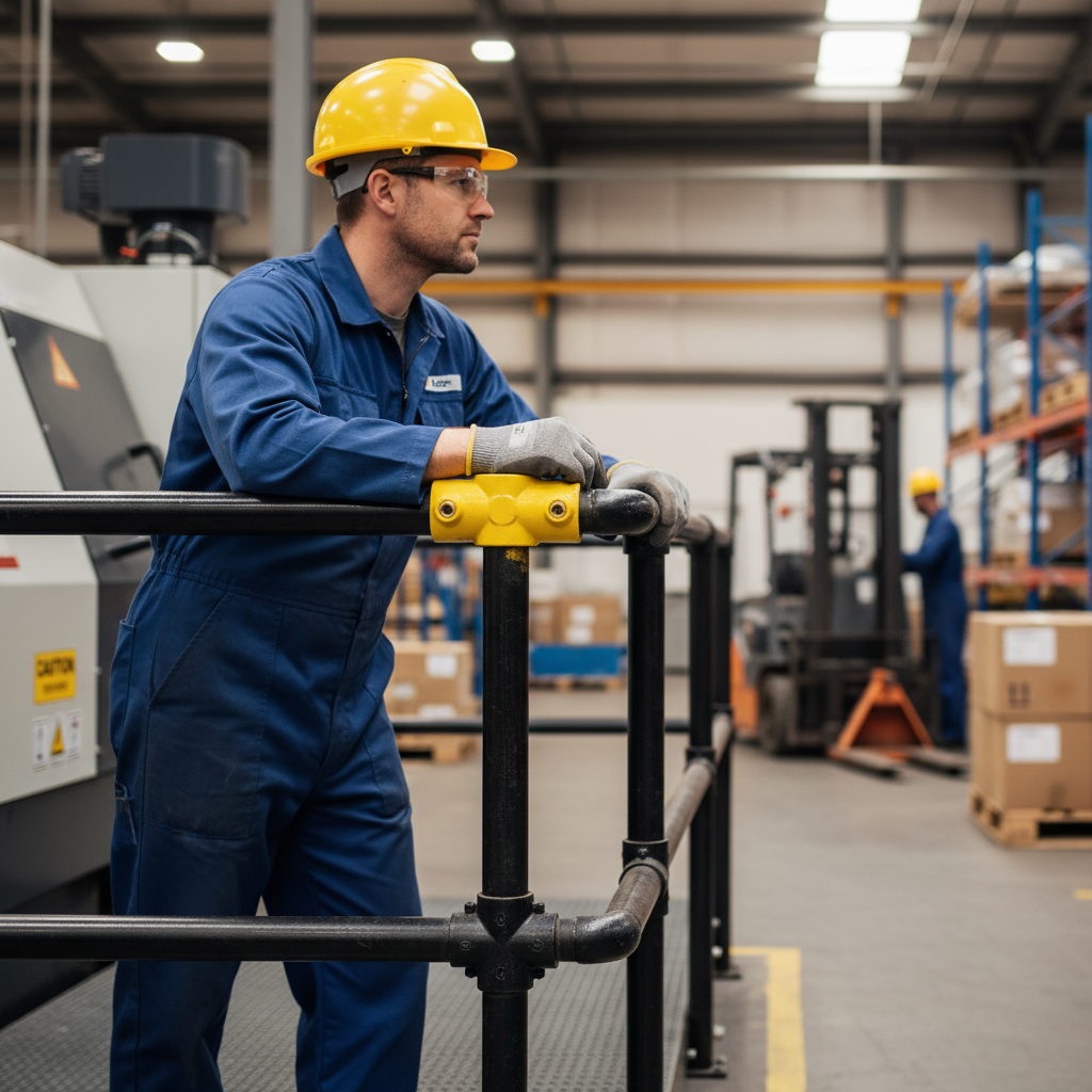 Premium 4 Way Cross Key Clamp for 33.7mm Tube - Yellow Powder Coated f