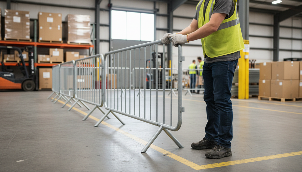 Premium Crowd Control Barrier with Fixed Legs - 2.3m Long and 1.1m Hig