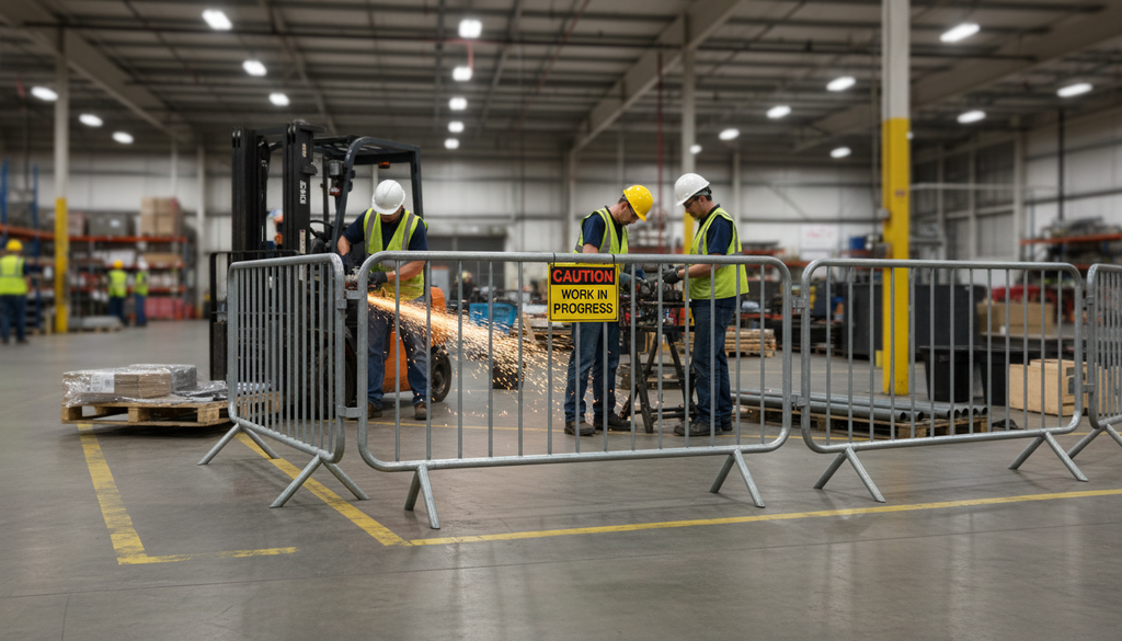 Premium Crowd Control Barrier with Fixed Legs - 2.3m Long and 1.1m Hig