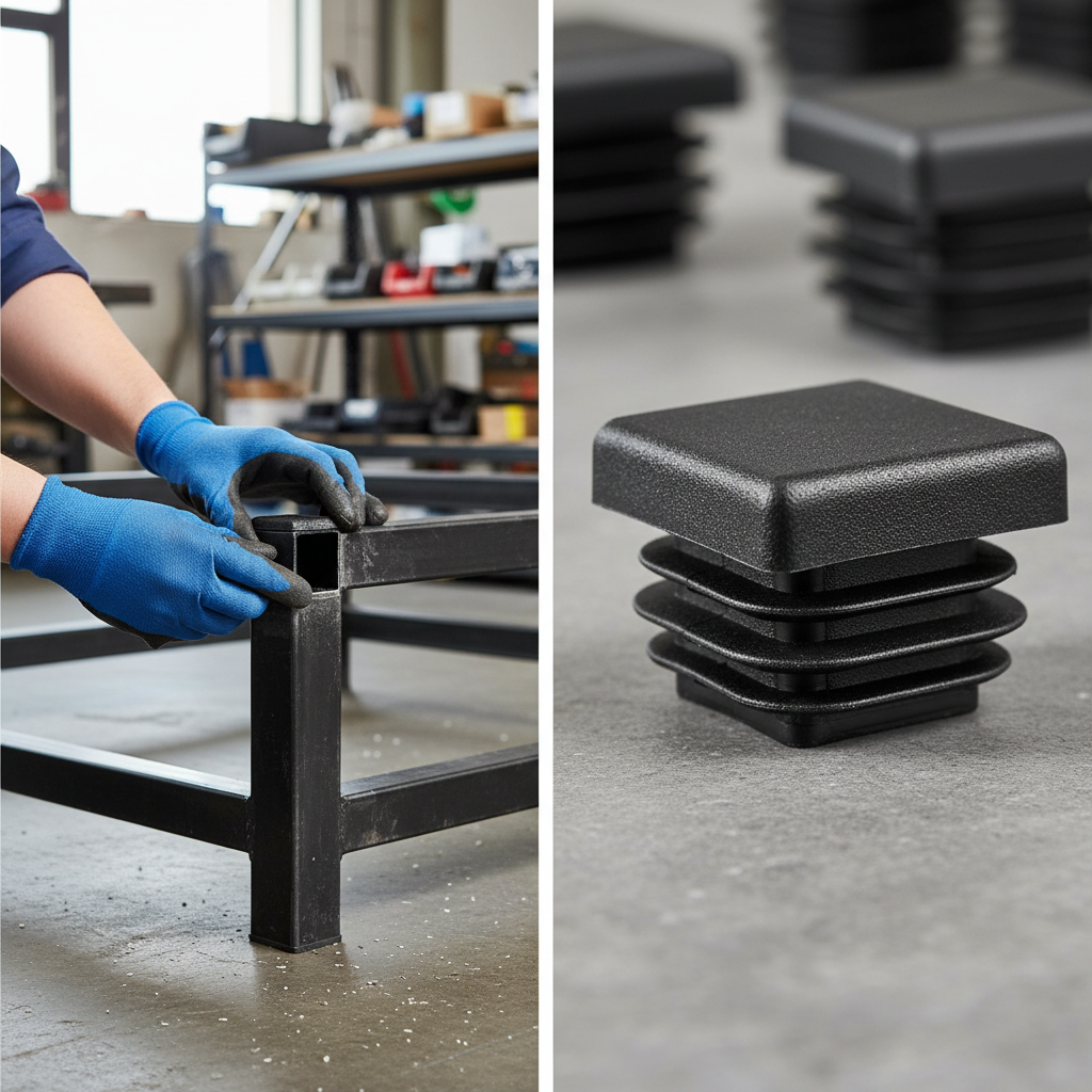 Premium Plastic Square End Cap 20mm x 20mm for Wall Thickness 0.8 - 3m