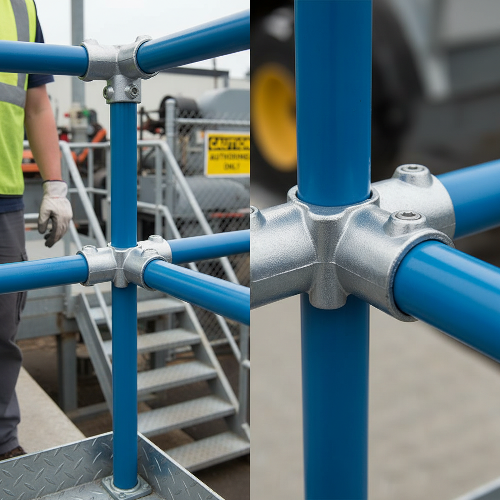 Premium Add On 3 Way Side Outlet Tee for 48.3mm Tube - Heavy Duty Conn