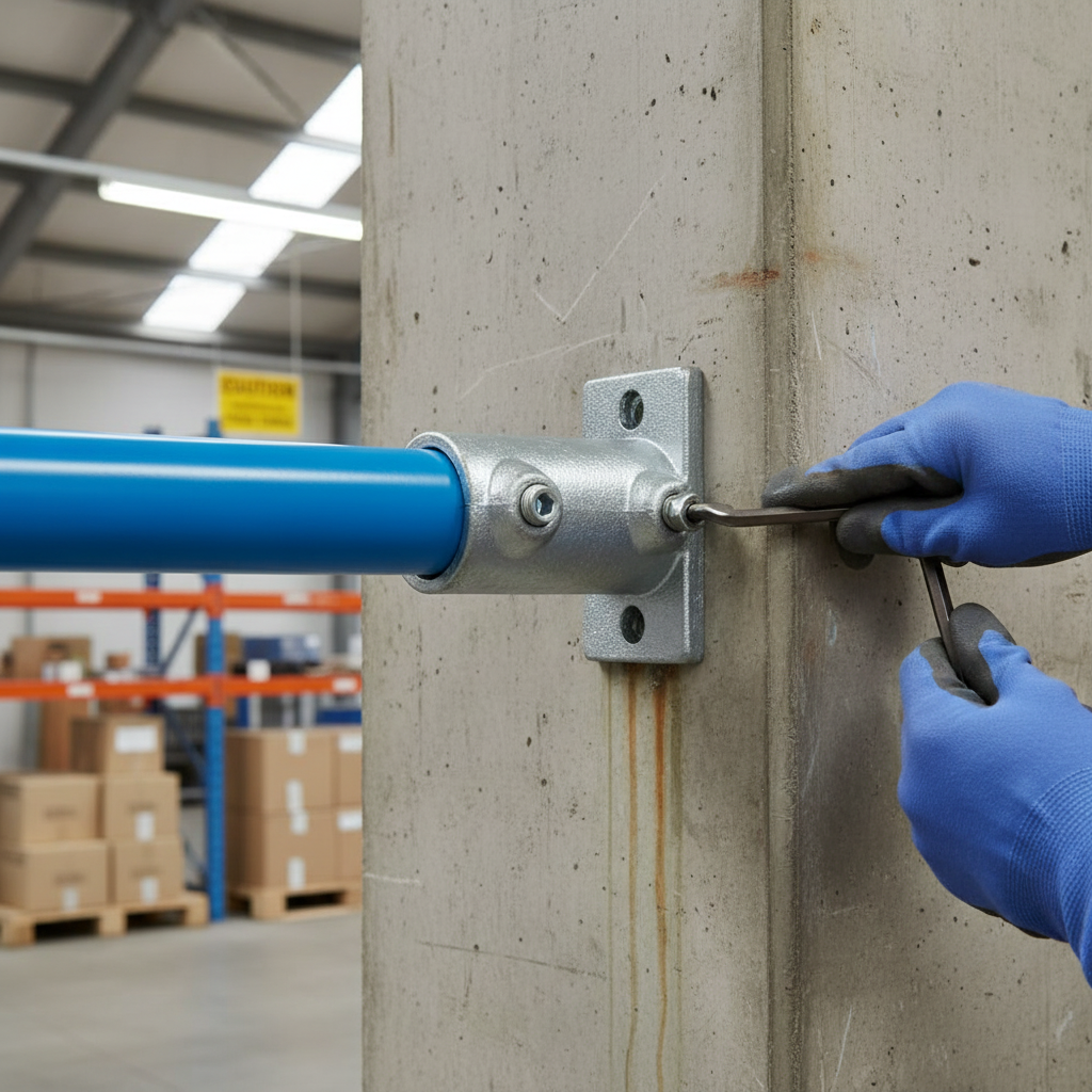 Premium Horizontal Base Side Support Wall Fixing for 33.7mm Tube - Dur