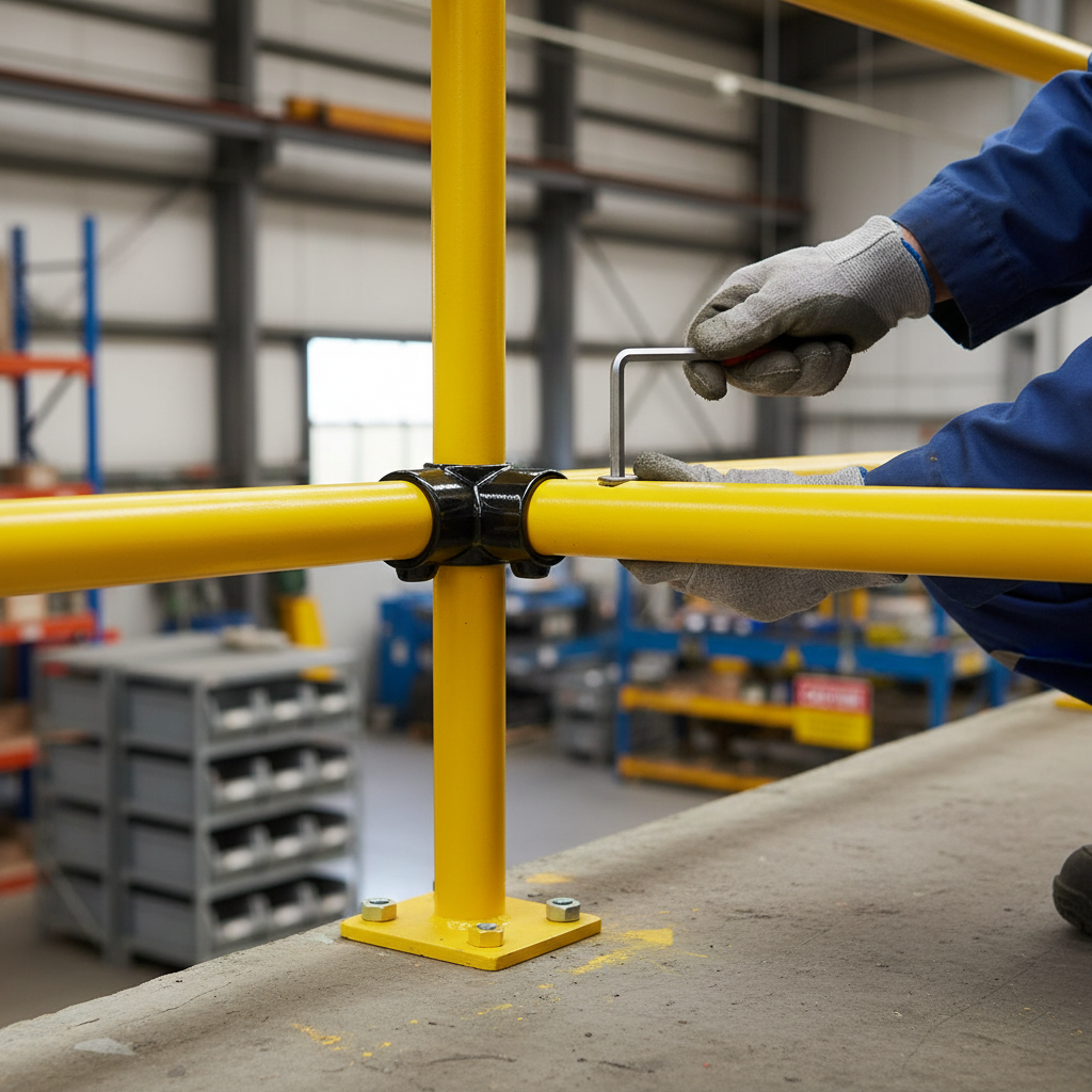 Premium 3 Way Mid Rail Corner Key Clamp for 42.4mm Tube - Black Powder