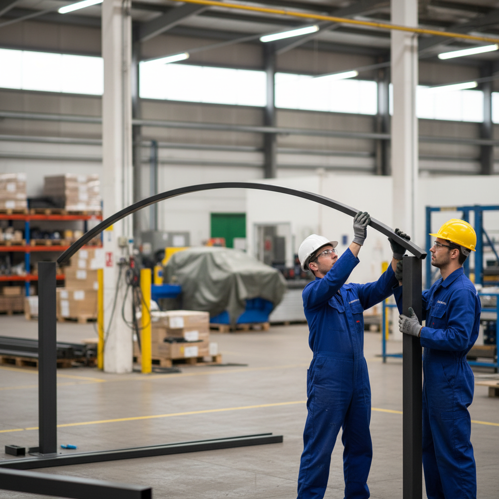 Premium Plain Box Section Arch 30x30mm with 2500mm Length and 500mm Ri